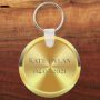 Custom Logo QR Code Promotional Gold Keychain | Zazzle