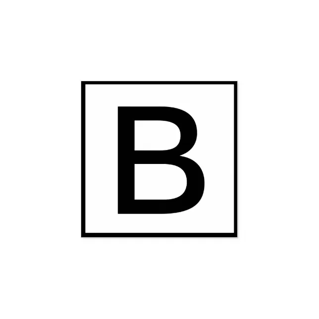 Custom Single Letter Rubber Stamp | Zazzle