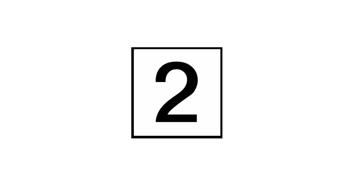 Custom Single Number Rubber Stamp | Zazzle