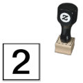 Custom Single Number Rubber Stamp | Zazzle