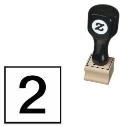 Custom Single Number Rubber Stamp | Zazzle