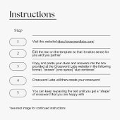 Custom Sip And Solve Wedding Crossword Invitation | Zazzle