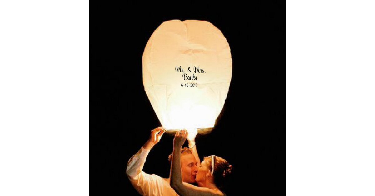 Custom Sky Lantern - White Floating Luminary | Zazzle