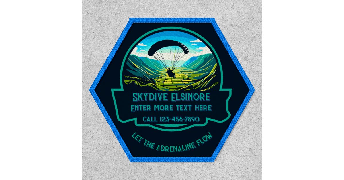 Custom SkyDiving Club or Diving Academy Patch | Zazzle