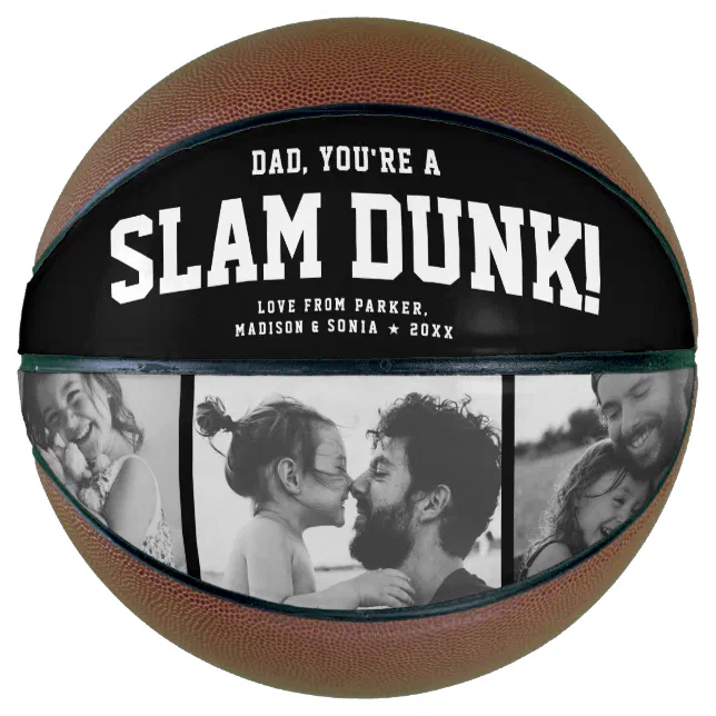 Custom SLAM DUNK Dad Photo Collage Cool Basketball | Zazzle