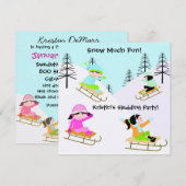 Custom Sledding Party Birthday Invitations | Zazzle