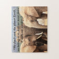 Custom Slogan/Conservation Elephant Family Jigsaw Puzzle | Zazzle