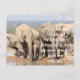 Custom Slogan/Conservation Elephant Social Holiday Postcard | Zazzle