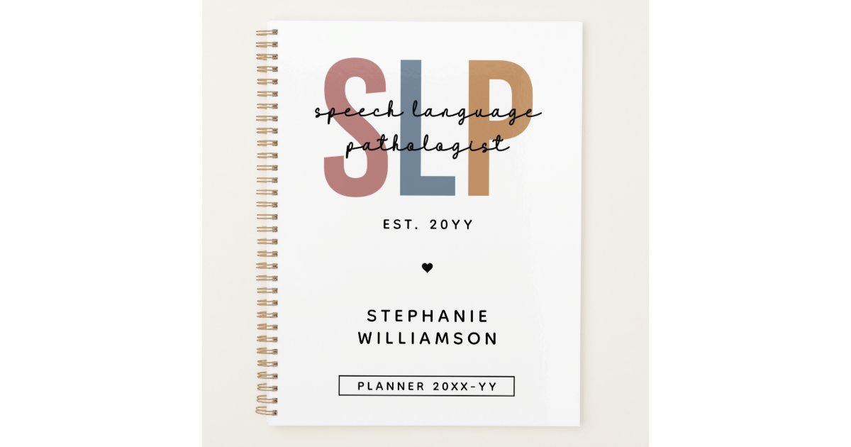 Custom SLP Speech Language Pathologist Planner | Zazzle