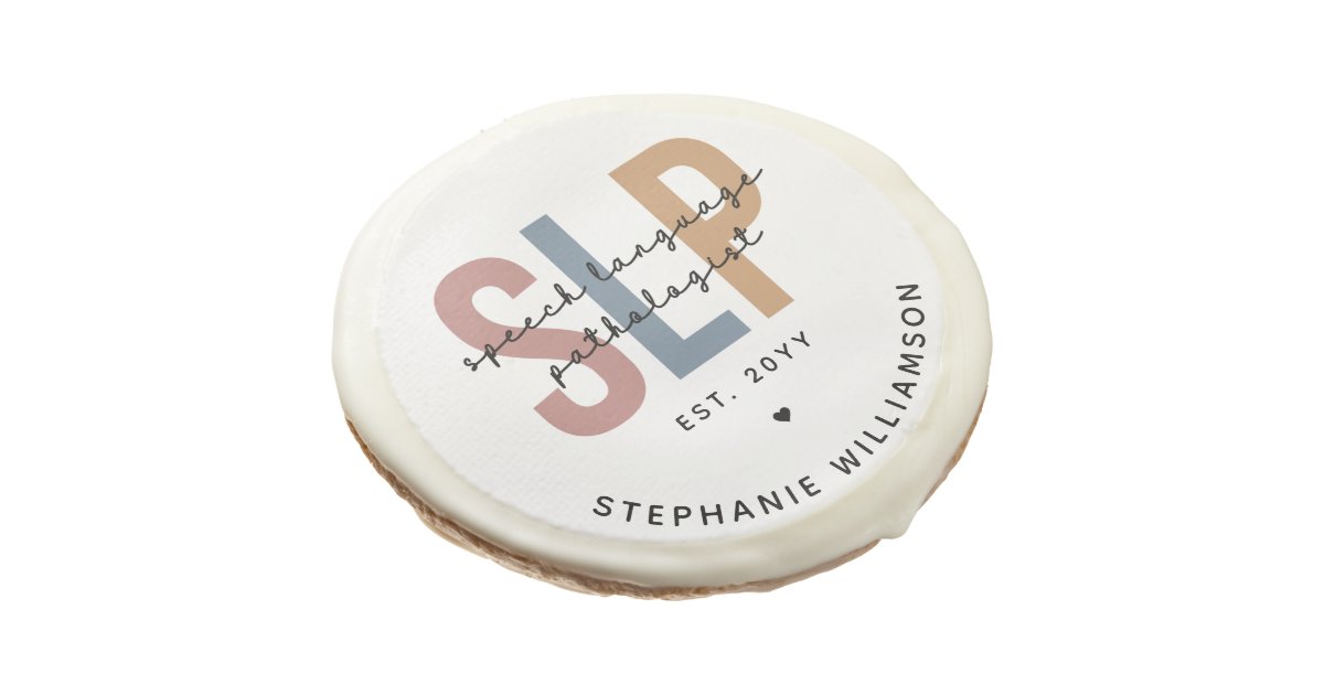 Custom SLP Speech Language Pathologist Sugar Cookie | Zazzle