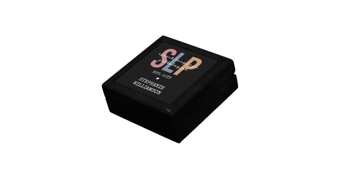 Custom SLP Speech Pathologist Speech Therapist Gift Box | Zazzle
