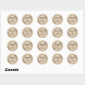 Custom Small Business Supplies Packaging Classic Round Sticker | Zazzle