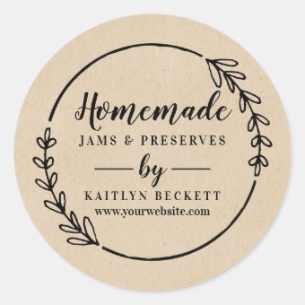 Custom Small Business Supplies Packaging Classic Round Sticker | Zazzle