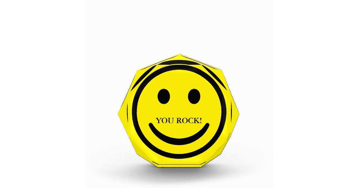 Custom Smile Face on Yellow Award | Zazzle
