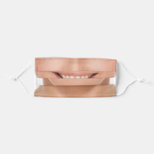 Custom Smiling Face Mask - Upload Your Smile Photo | Zazzle