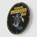 Custom Snow Boarder Snowboarding Shop Big Air Large Clock | Zazzle