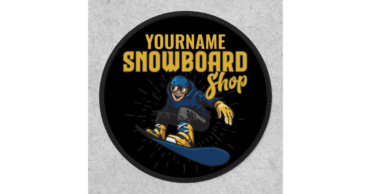 Custom Snow Boarder Snowboarding Shop Big Air Patch | Zazzle