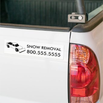 custom snow removal : snow plow truck bumper sticker | Zazzle