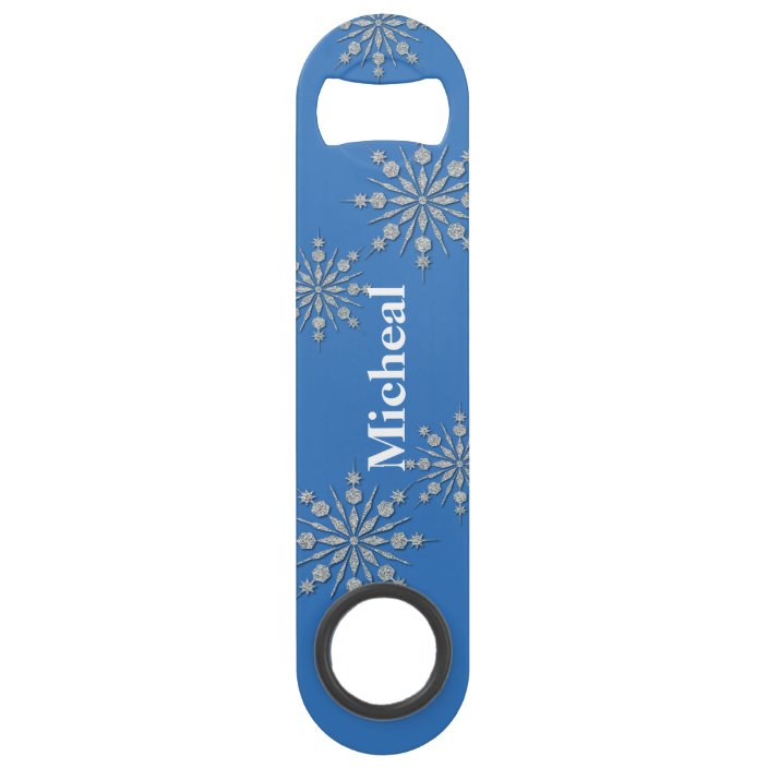 Custom Snowflakes Speed Bottle Opener | Zazzle.com