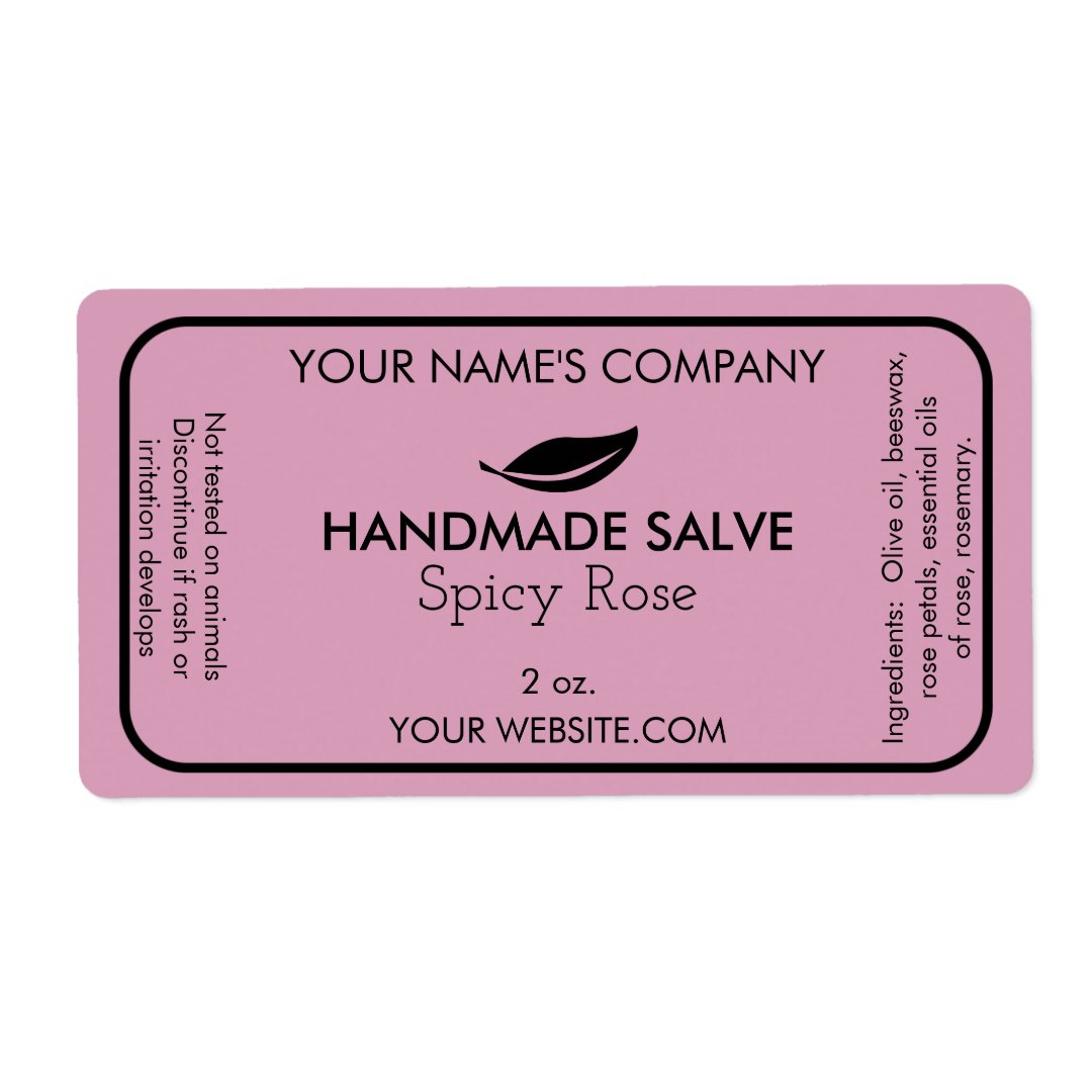 Custom Soap or Salve Labels Modern Leaf Soapmaking | Zazzle