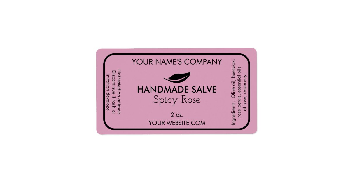 Custom Soap or Salve Labels Modern Leaf Soapmaking | Zazzle