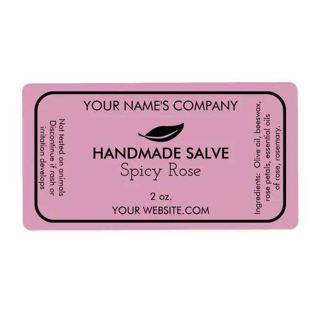 Custom Soap or Salve Labels Modern Leaf Soapmaking | Zazzle