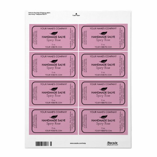 Custom Soap or Salve Labels Modern Leaf Soapmaking | Zazzle