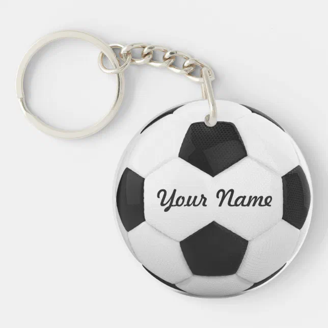 Custom Soccer Ball Keychain | Zazzle