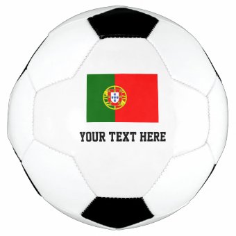 Custom soccer ball with flag of Portugal | Zazzle