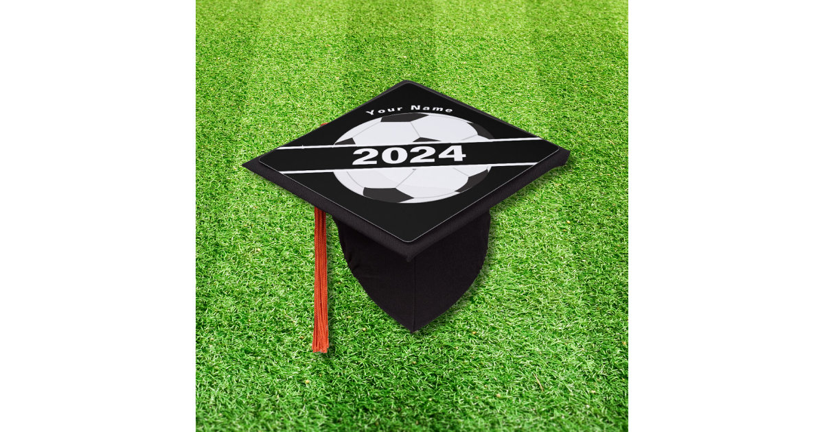 Custom Soccer Graduation Cap Topper | Zazzle