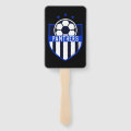 Custom Soccer Shield with Team Name or Text Hand Fan | Zazzle