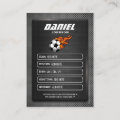 Custom Soccer Trading Card, Black Graphite Sports Calling Card | Zazzle