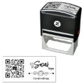 Custom Social Media QR Code Self-Inking Stamp | Zazzle