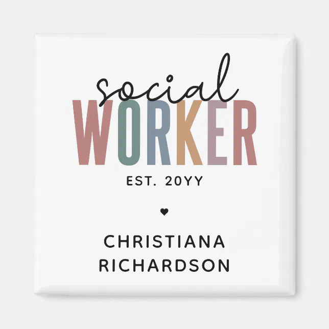 Custom Social Worker Graduation Appreciation gifts Magnet | Zazzle