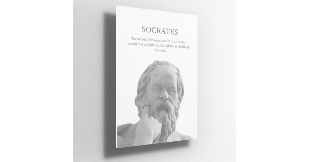 Custom Socrates inspirational quote Poster | Zazzle
