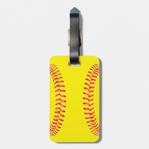 Custom Softball Luggage Tag | Zazzle