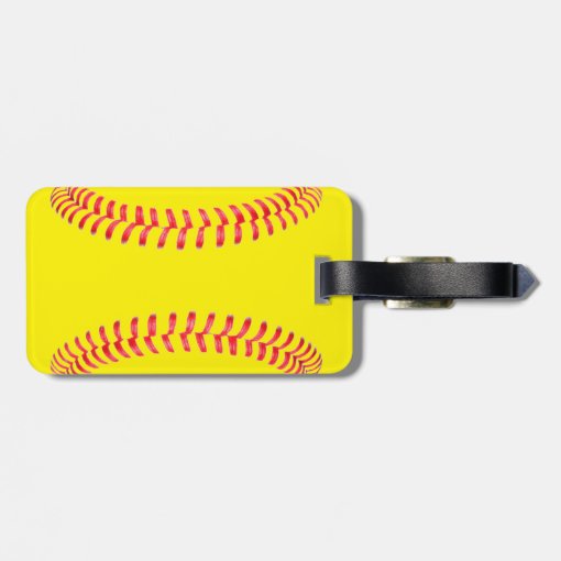 Custom Softball Luggage Tag | Zazzle