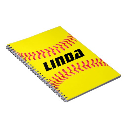 Custom Softball Notebook | Zazzle