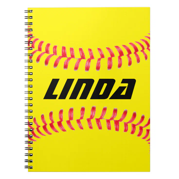 Custom Softball Notebook | Zazzle