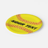 Custom Softball Paper Plates | Zazzle