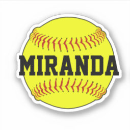 Custom Softball Sticker | Zazzle