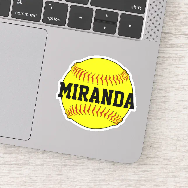Custom Softball Sticker | Zazzle