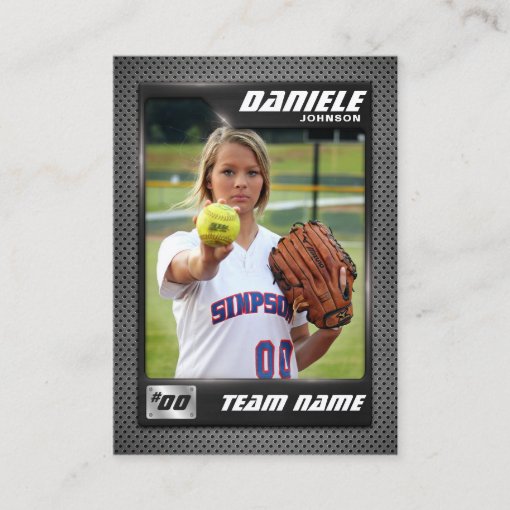 Custom Softball Trading Card, Softball Card | Zazzle