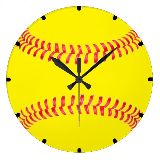 Custom Softball Wall Clock | Zazzle.com