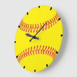 Custom Softball Wall Clock | Zazzle