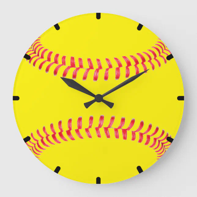 Custom Softball Wall Clock | Zazzle