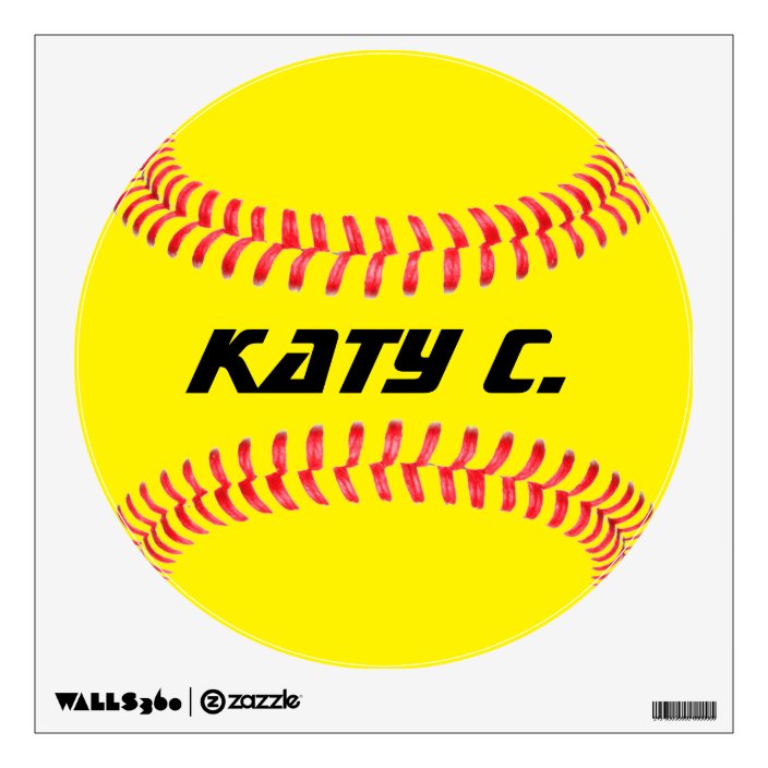 Custom Softball Wall Decal | Zazzle.com