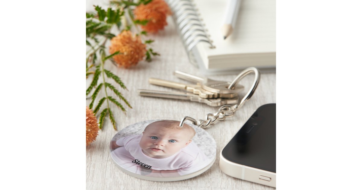 Custom Son Photo keychain , personalized name | Zazzle
