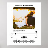 Custom Song Music Player Style Photo Gift For Her Poster | Zazzle