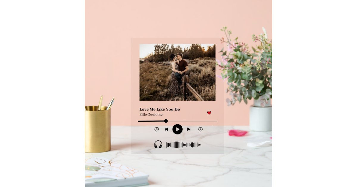 Custom Song Playlist Album Cover Acrylic Sign | Zazzle
